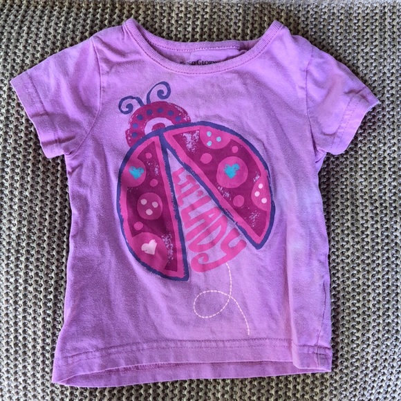 Faded Glory | Shirts & Tops | Faded Glory Pink Ladybug T Shirt | Poshmark